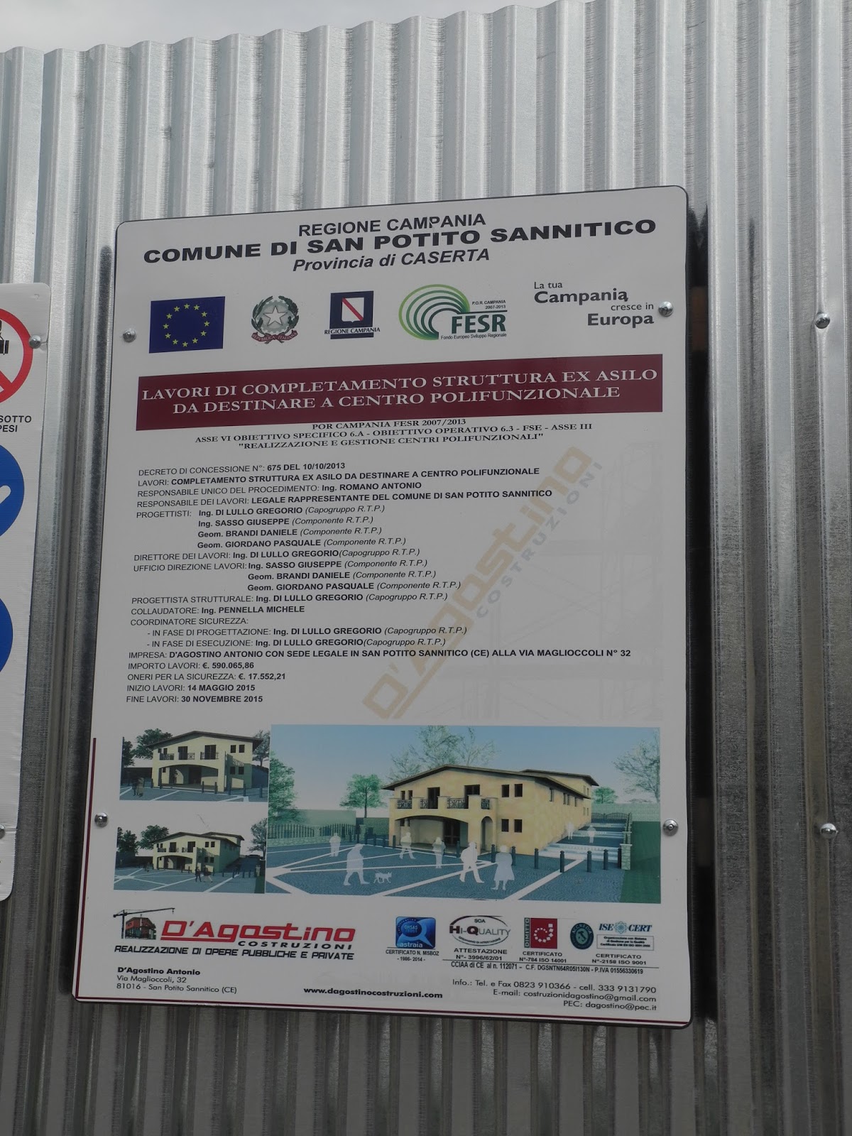 SAN POTITO SANNITICO. Centro Polifunzionale: iniziati i lavori ...