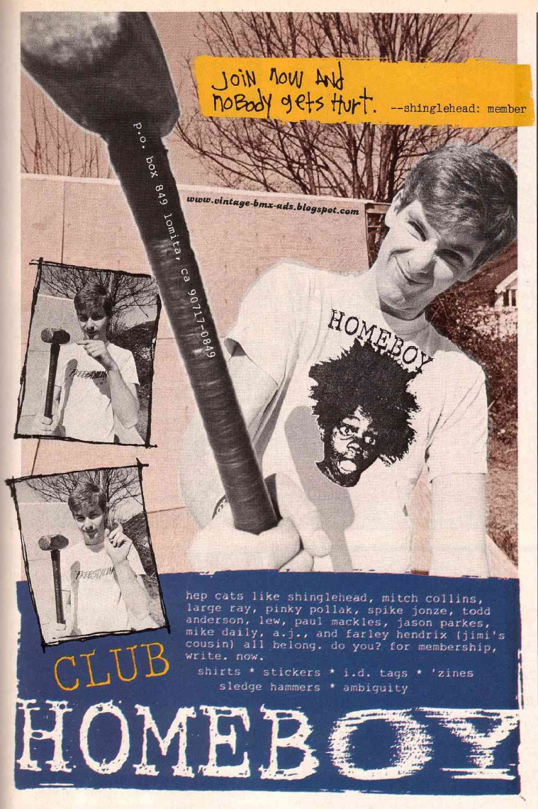 Vintage BMX Ads: Join now and nobody gets hurt. --shinglehead: member ...