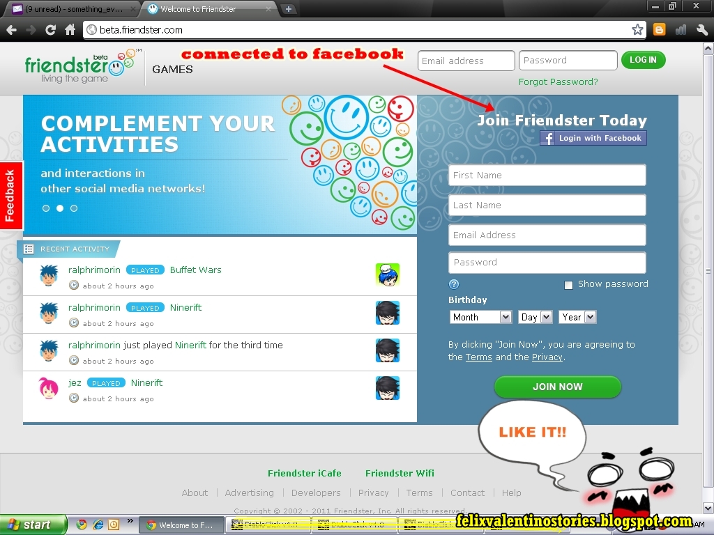 Stories of Felix Valentino: Friendster is BACK!! YAY!!