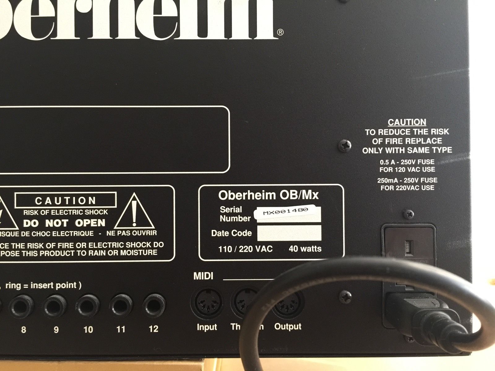 MATRIXSYNTH: Vintage Oberheim OB-MX 4-Voice Analog Rack Synthesizer SN ...
