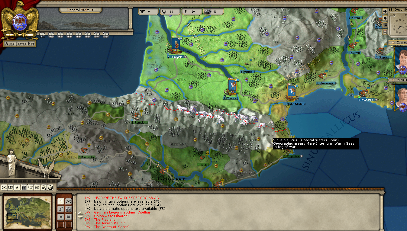 The Year of Four Emperors - 68 AD