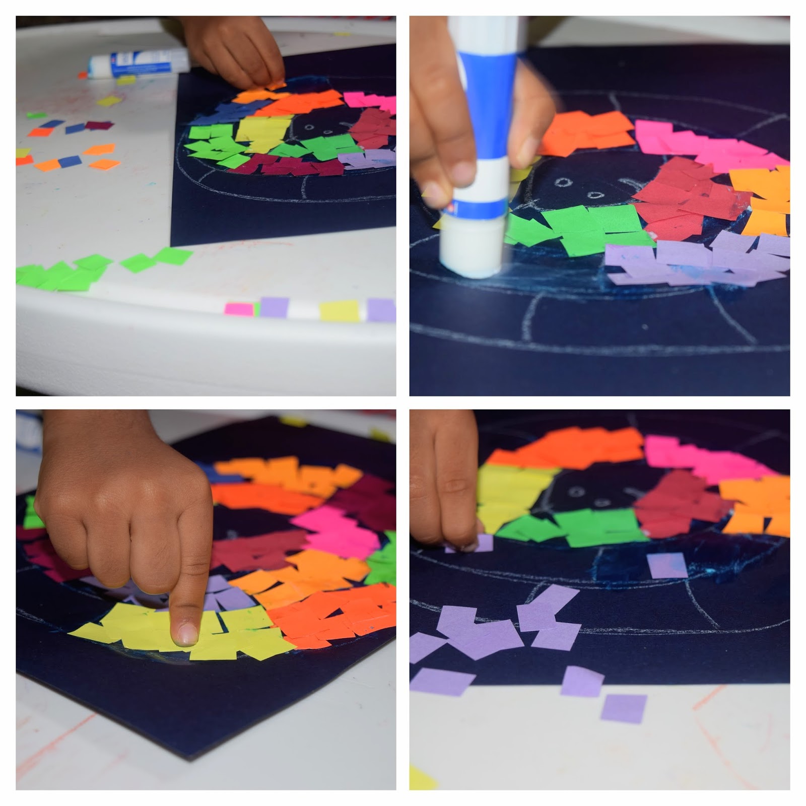 Sindhu's cocoon: Spinning Snake - Paper Collage Activity