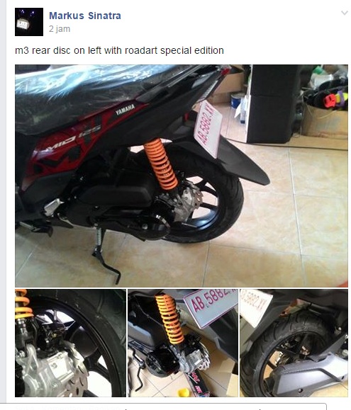 Foto modifikasi mio m3 125 blue core velg 17 jari jari ceper paling ...