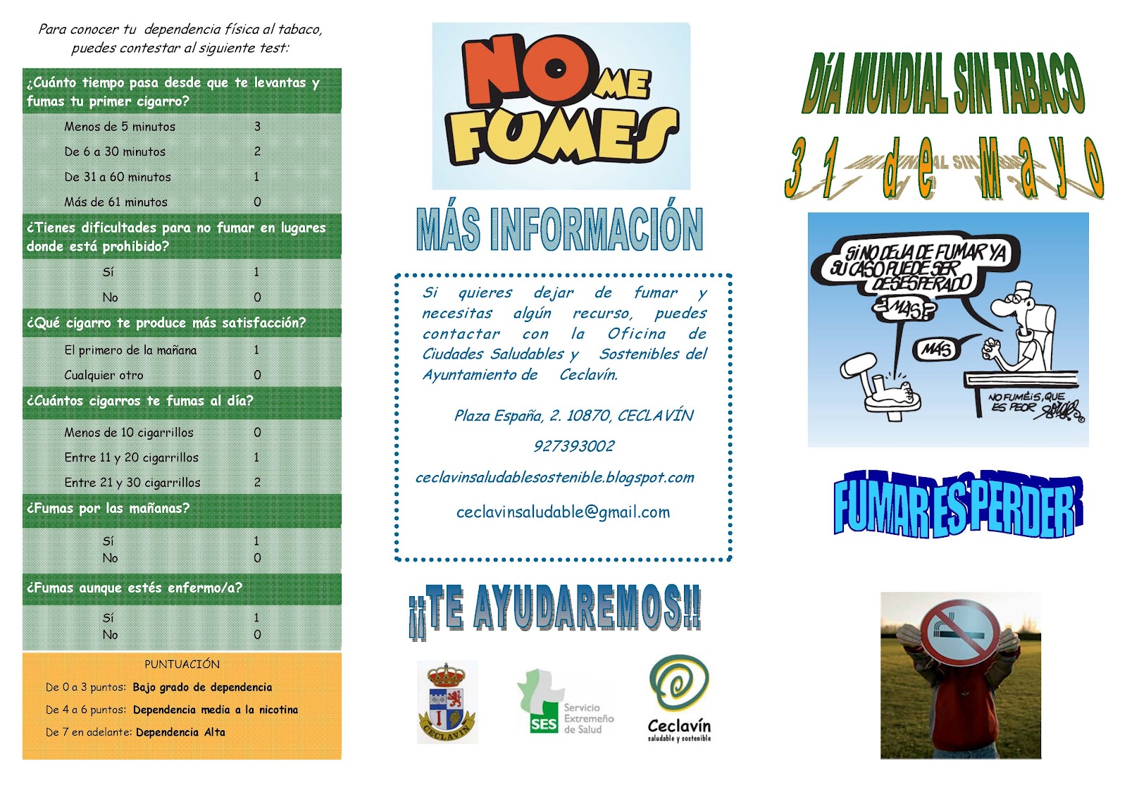 CECLAVÍN SALUDABLE Y SOSTENIBLE: DÍA MUNDIAL SIN TABACO