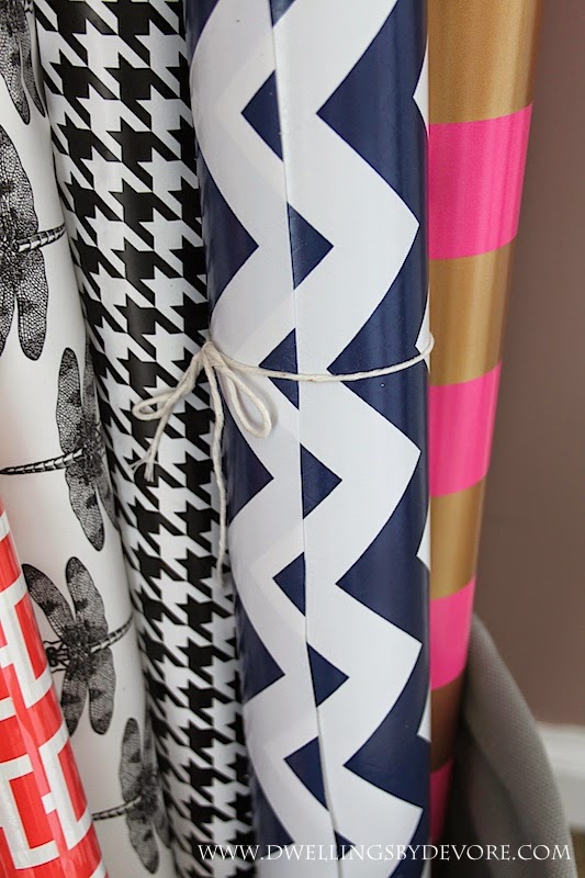 Dwellings By DeVore: Simple Wrapping Paper Storage