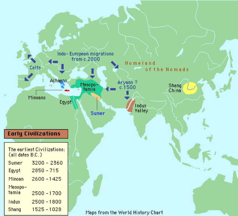 Bilge Tonyukuk Enstitüsü: Early Civilisations Map