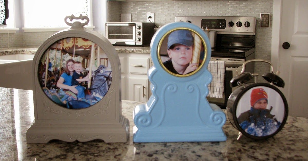 My So-Called DIY Blog: Using Table Clocks as Picture Frames