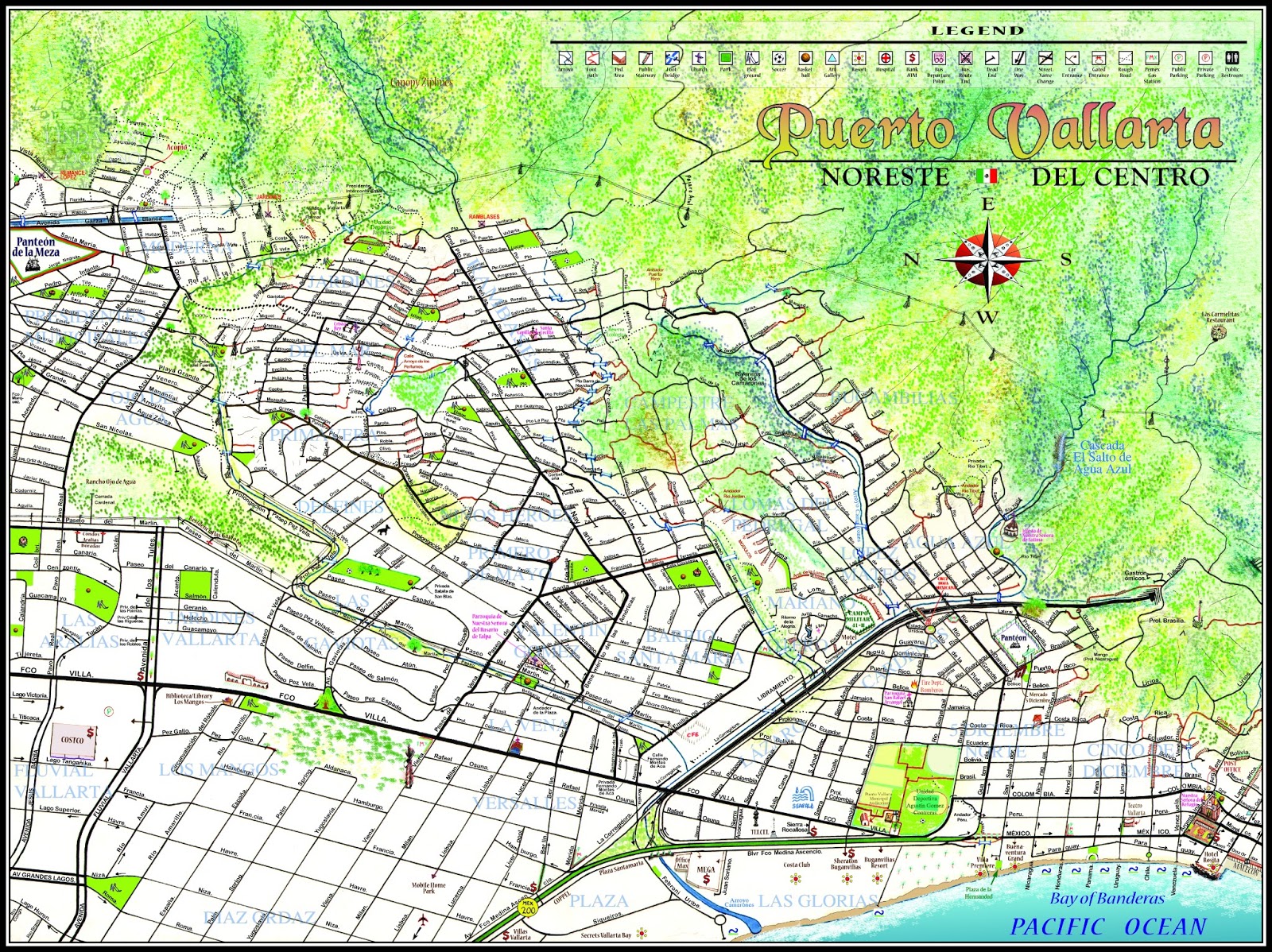 Mapa Jeff Cartography: Puerto Vallarta Maps