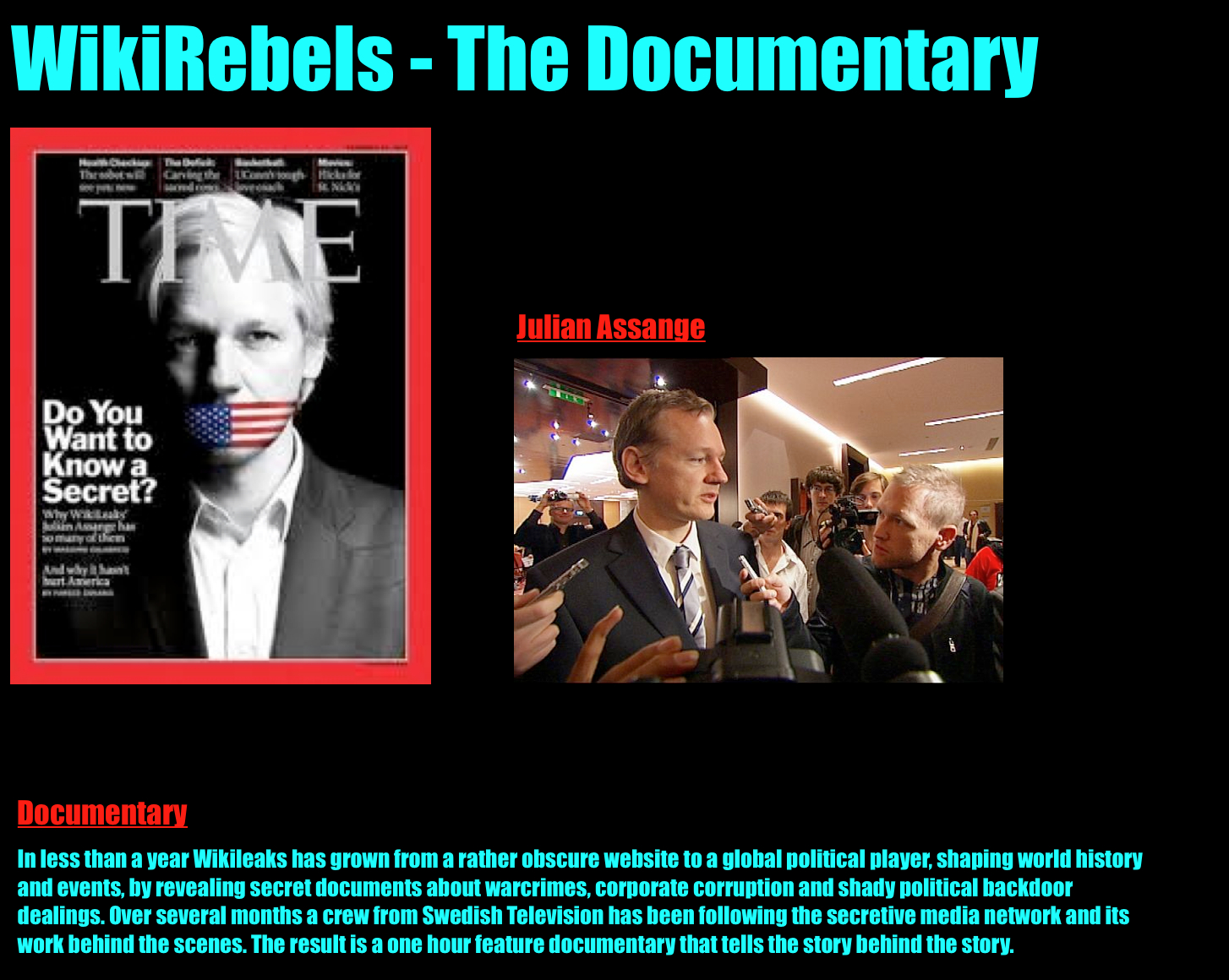 WikiRebels : A Documentary on WikiLeaks - Psychedelic Adventure
