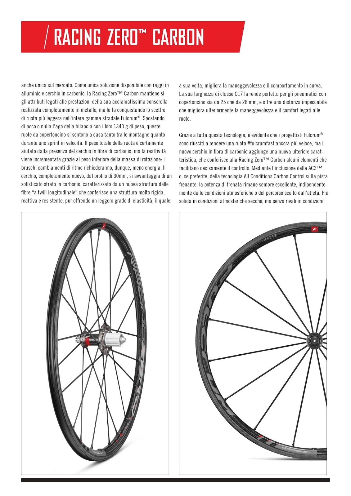 Pedalare Verso il Cielo: Anteprima: Nuova Fulcrum Racing Zero Carbon e ...