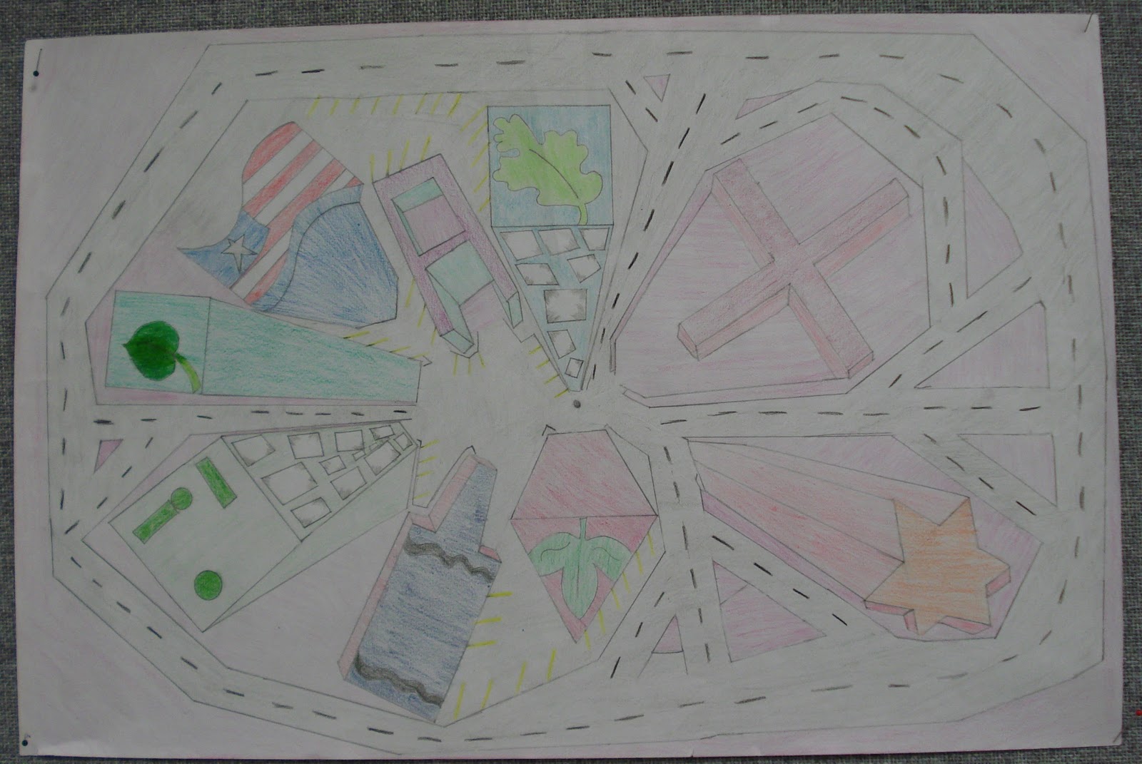 Amy's Artsy Adventures: Bird's Eye View Cities