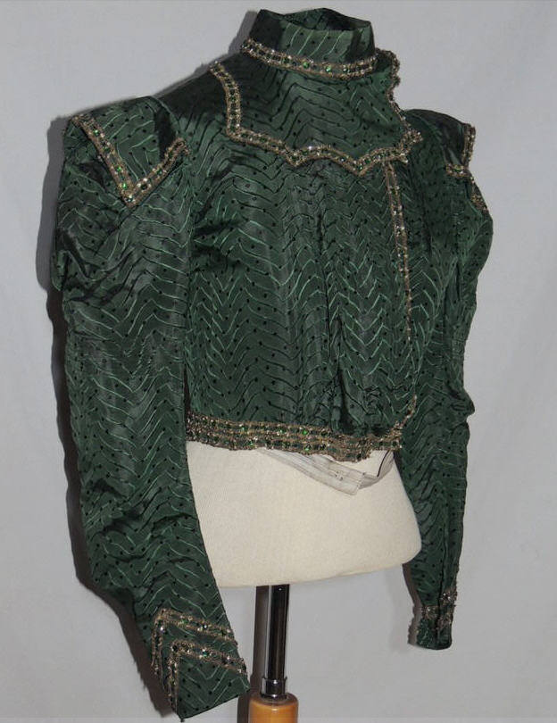 All The Pretty Dresses: Festive Green 1890's Bodice
