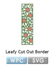i love 2 cut paper: Free File - Leafy Cut Out Border cutting file