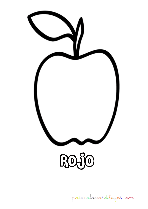 Cosas de color rojo para colorear - Imagui