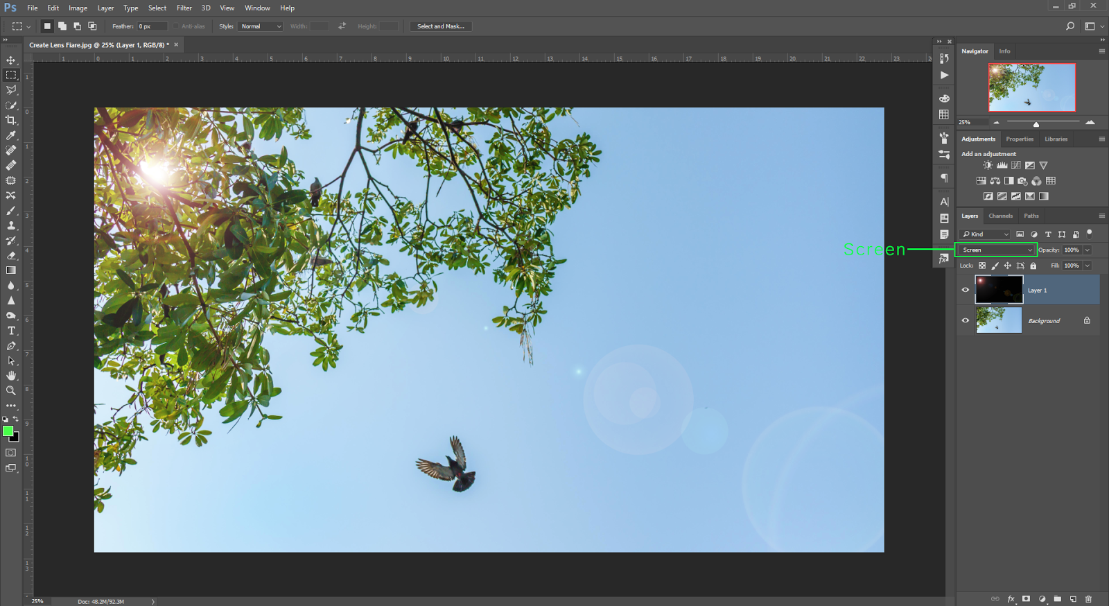 Ps - ทำรูปถ่ายให้สวยด้วยแสง Flare แบบง่ายๆด้วย Photoshop