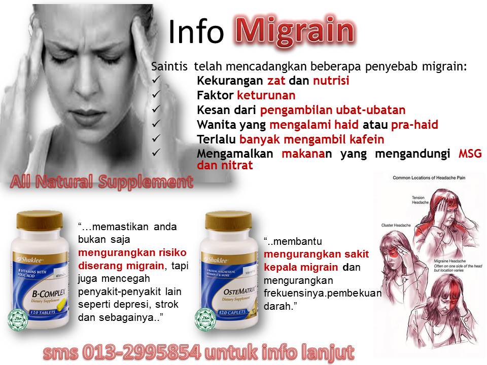 Dunia Vitaminku: Cara mengatasi MIGRAIN agar tidak terus berulang