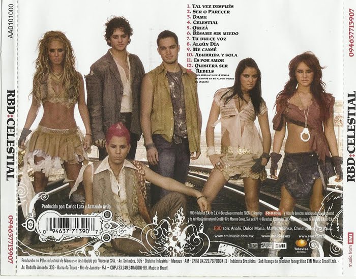 Teen Pop BR: Encarte RBD: CD Celestial