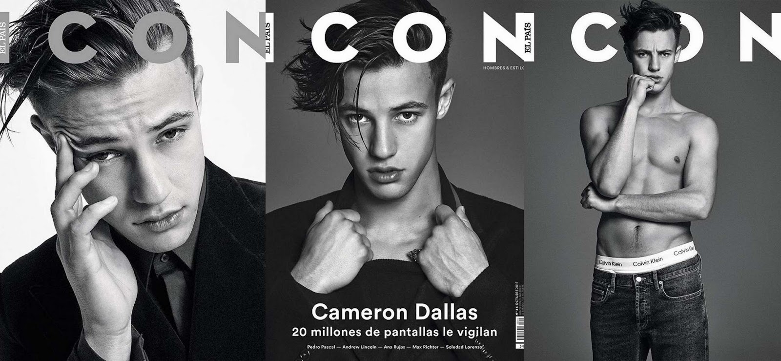 Cameron Dallas posa en tres portadas para el número de octubre de ICON ...