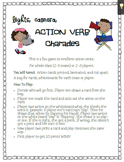 Peterson's Pad: Spring Break, Verbs, and a FREEBIE