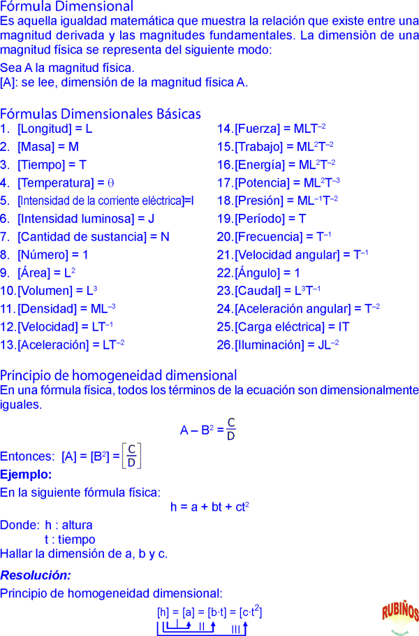 DIMENSIONES EJERCICIOS RESUELTOS DE ANÁLISIS DIMENSIONAL