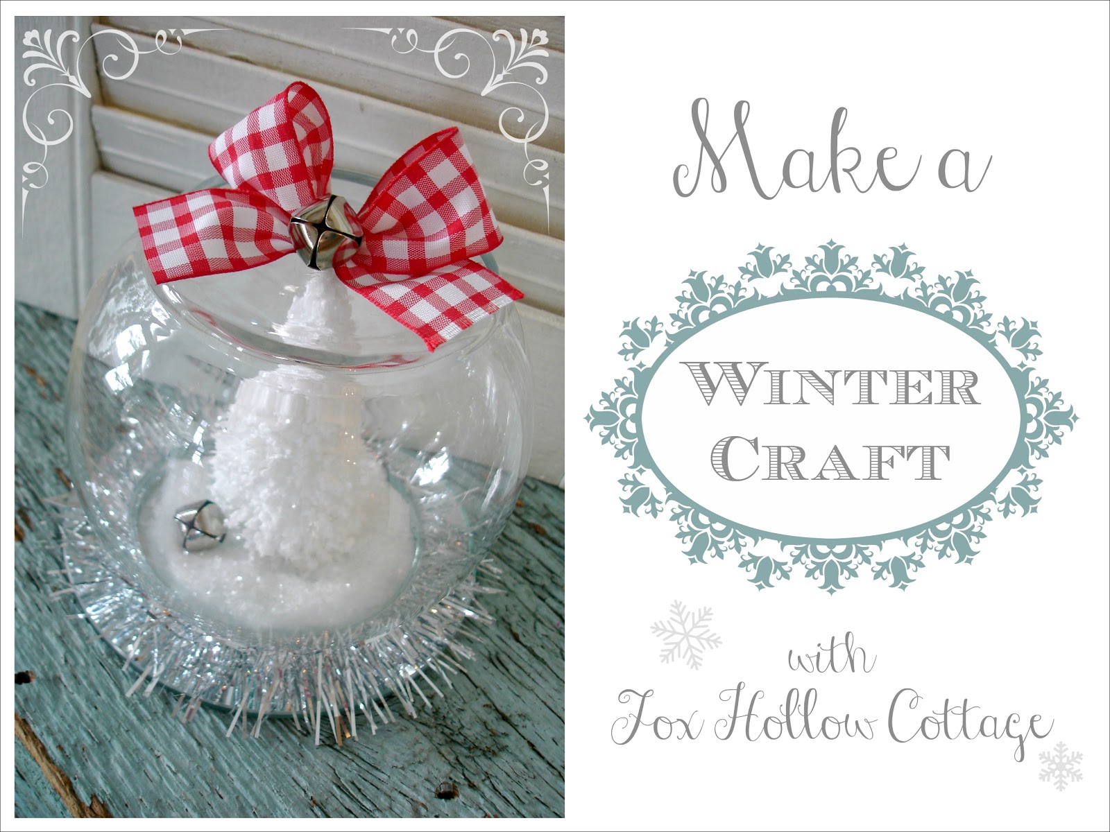 Dollar Tree Christmas Snow Globe {tutorial} - Fox Hollow Cottage
