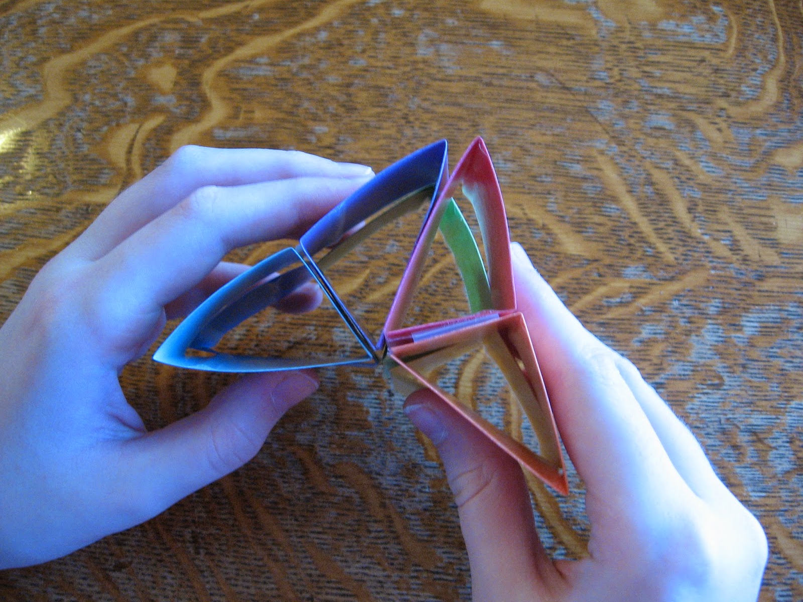 Almost Unschoolers: Amazing Paper Triangle Toy