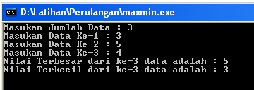 Die Santo Blog: Program Mencari Nilai Terbesar dan Terkecil dari ...