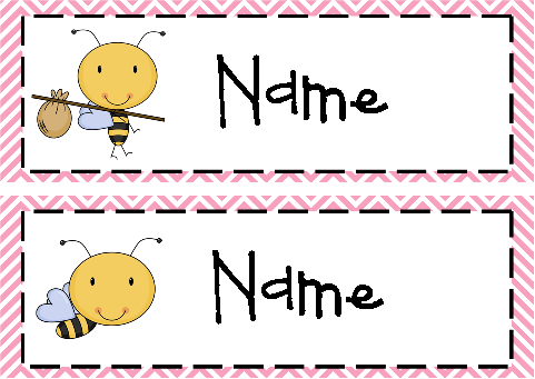 Bee Name Plates~ Editable | Mrs. Black's Bees