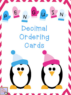 Classroom Freebies Too: Penguin Decimal Ordering Cards
