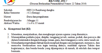 RPP Matematika kelas 4 K13 Revisi 2017 Semester 2 Terbaru Lengkap ...