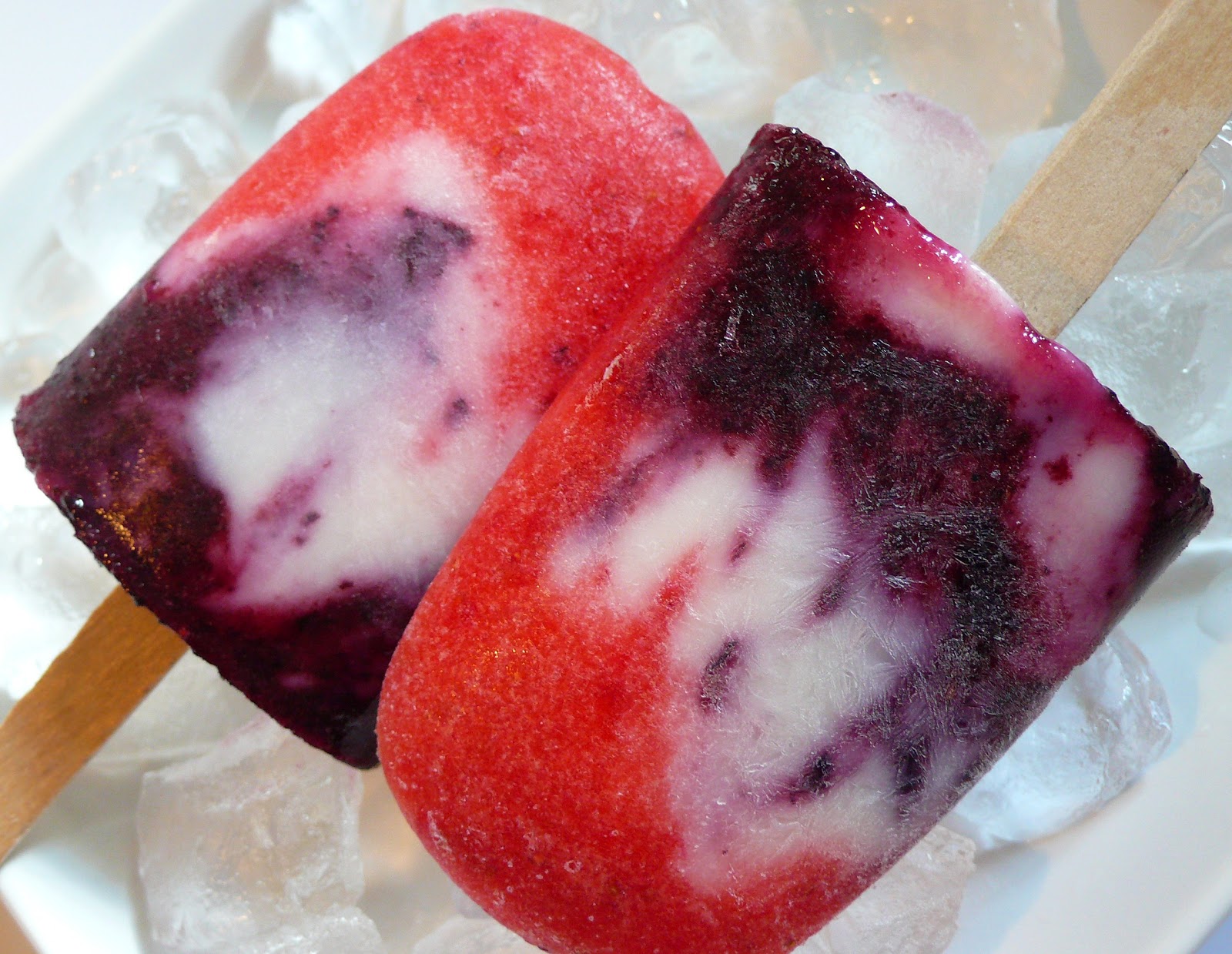 Joyously Domestic: Berry Swirl Ice Pops