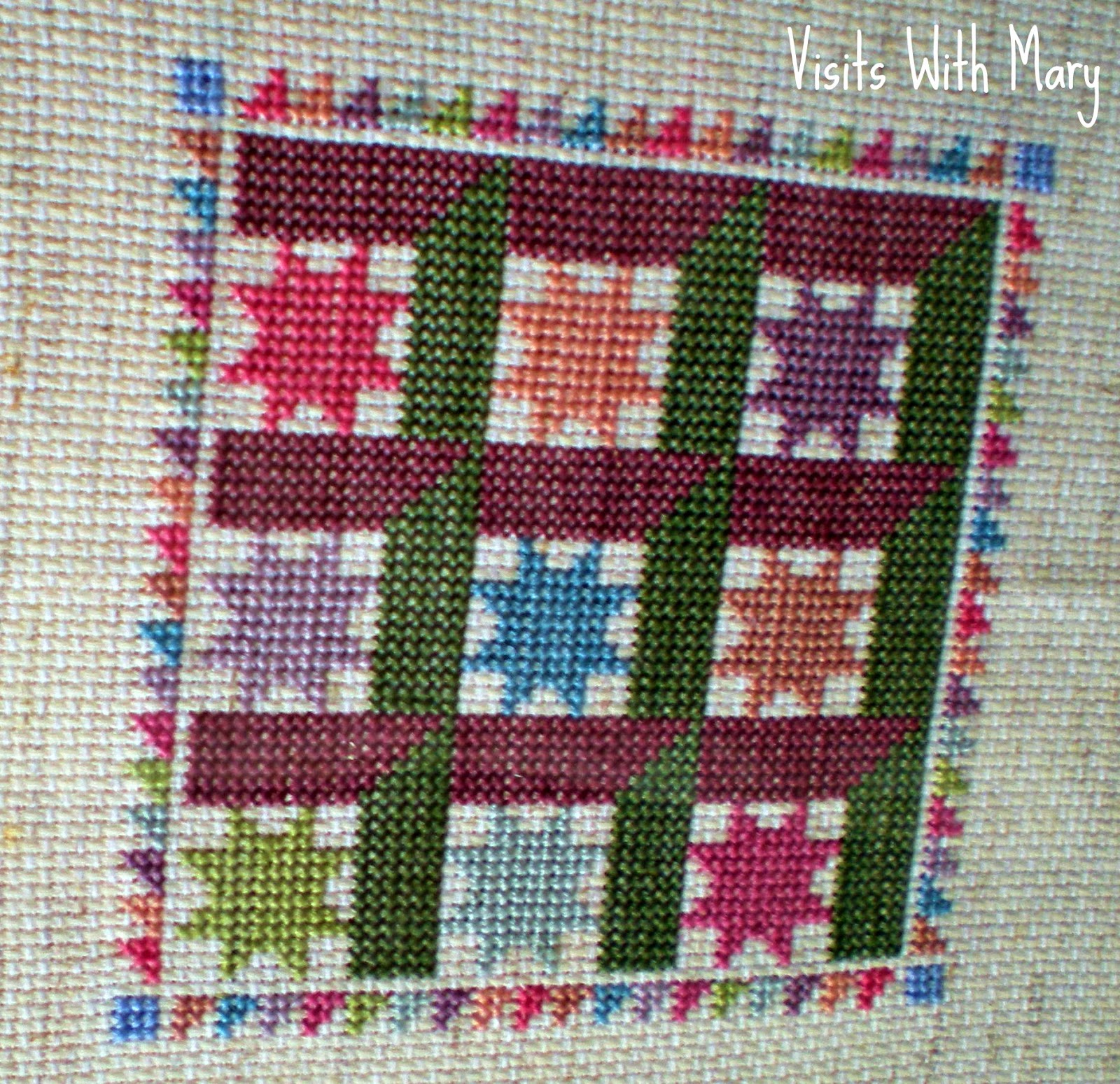 Cross Stitched Quilt Blocks