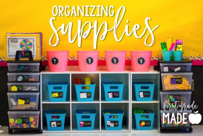 Organizing Community Supplies - jillian laura designs