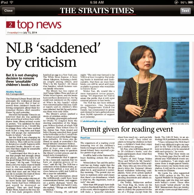 Blogging for Myself: NLB CEO Elaine Ng responds