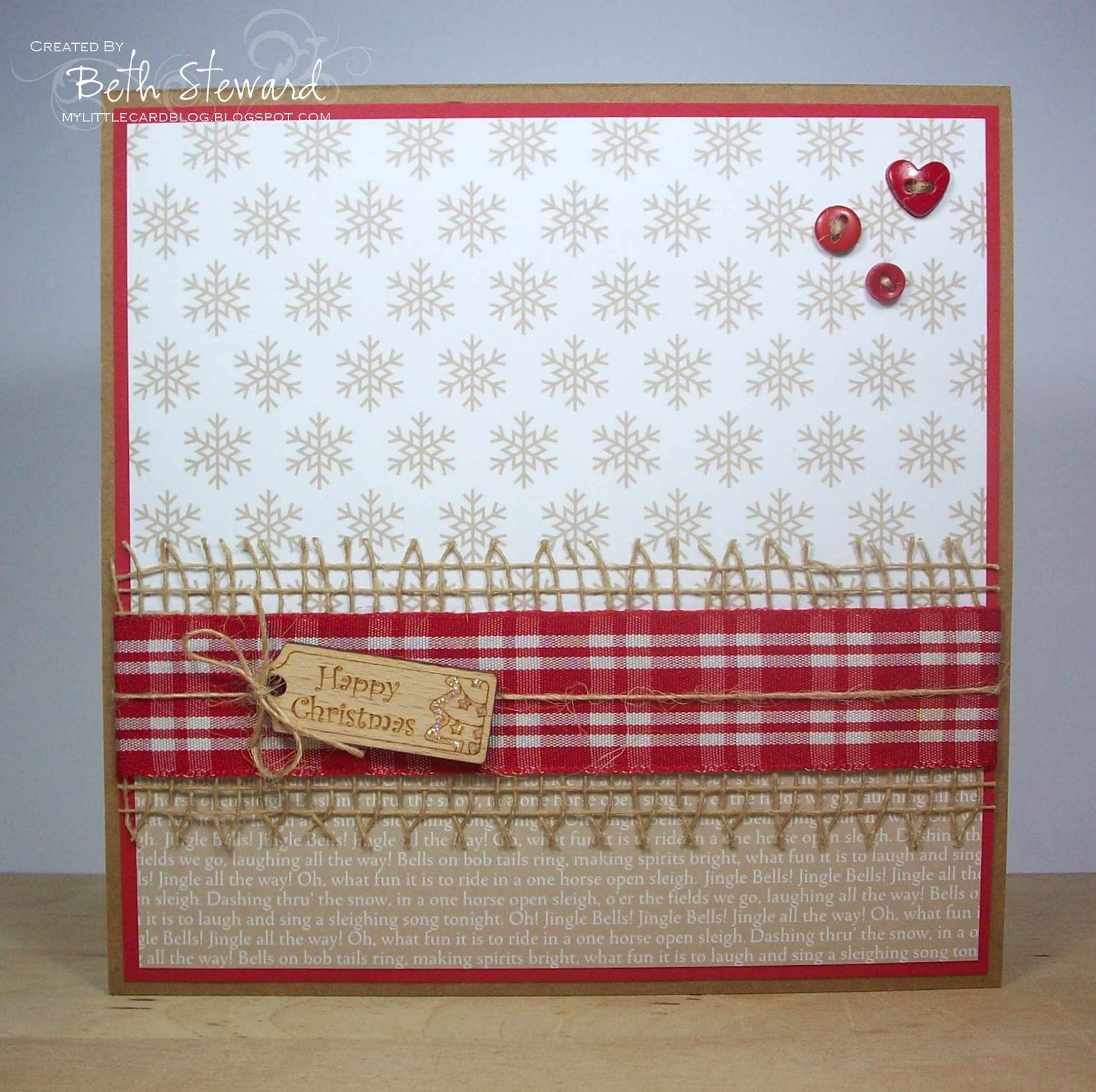 Beth's Little Card Blog: Rustic Christmas card!