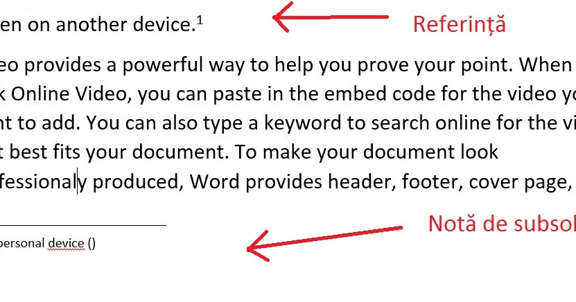 Competente digitale bac: Inserare note de subsol sau note de final într ...