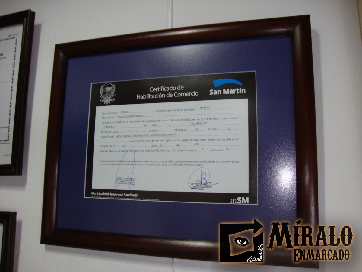 Enmarcamos tus certificados, diplomas y titulo. Tenelos protegidos y ...