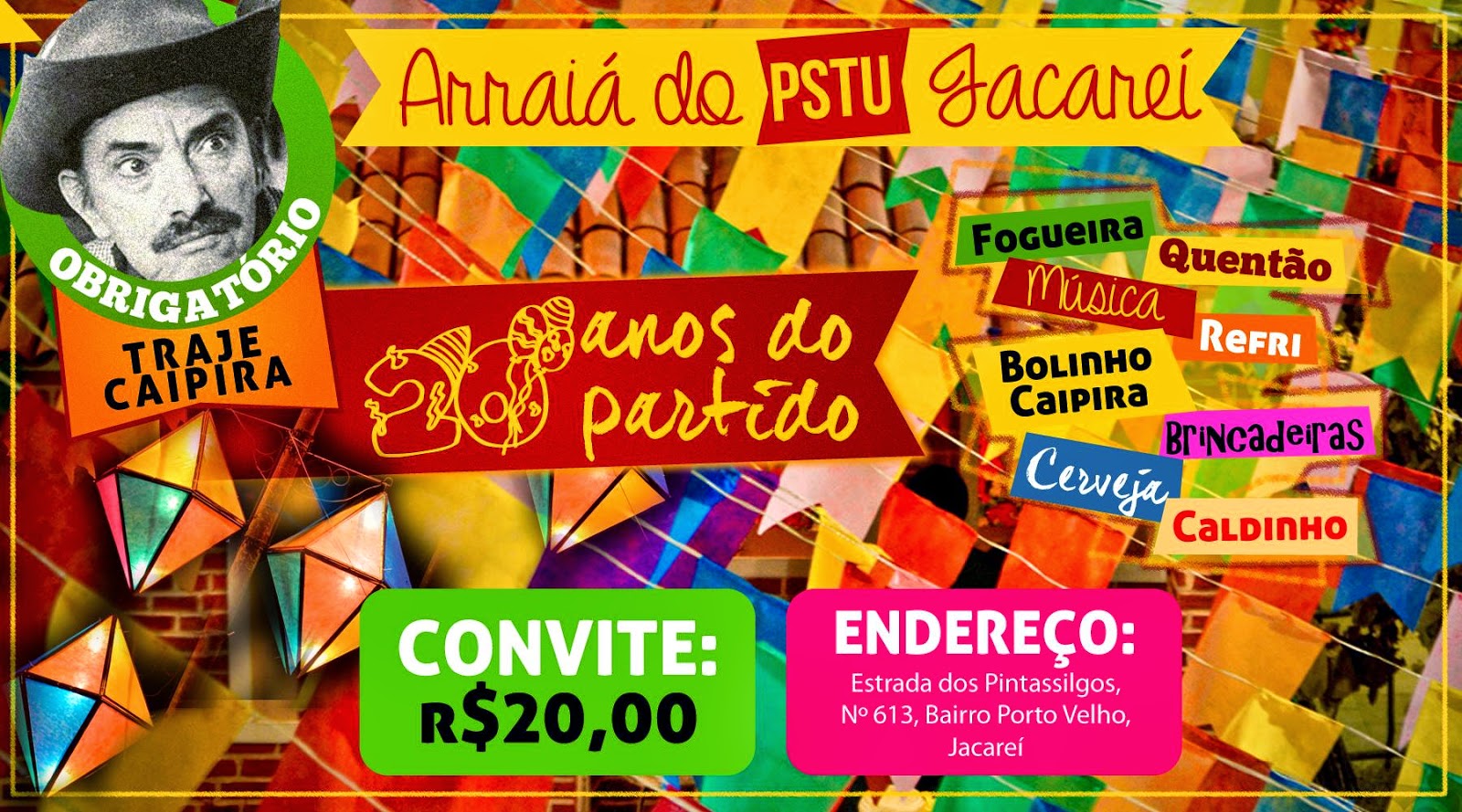 PSTU de Jacareí realiza festa nesta sexta para marcar 20 anos do partido