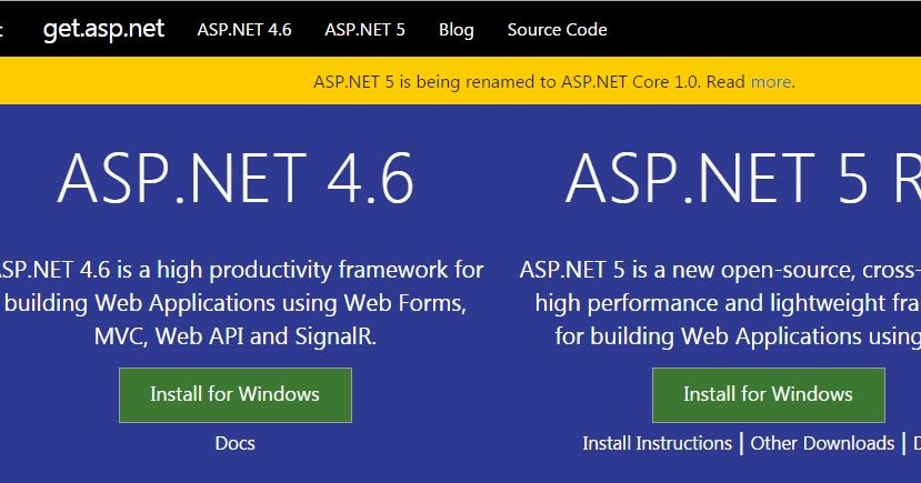 ASP.NET 5 is dead - Introducing ASP.NET Core 1.0 and .NET Core 1.0 ~ Learn & share