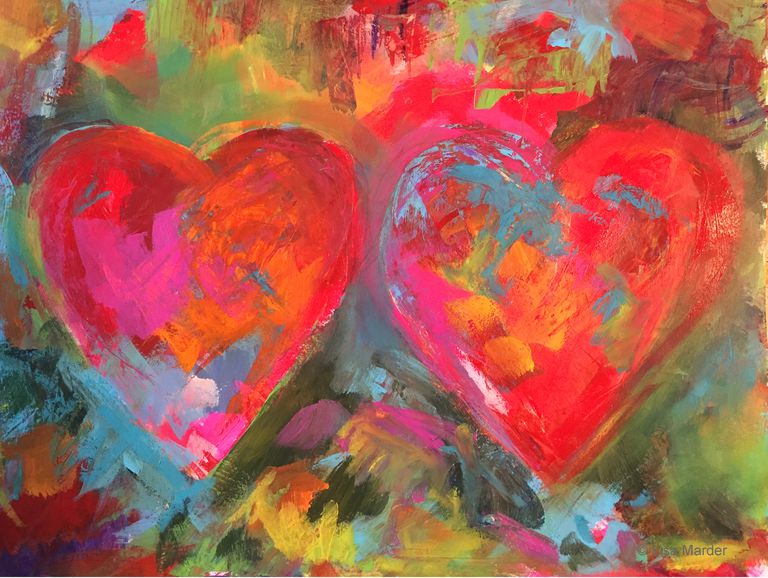 Art Room Britt: Jim Dine Negative Space Hearts