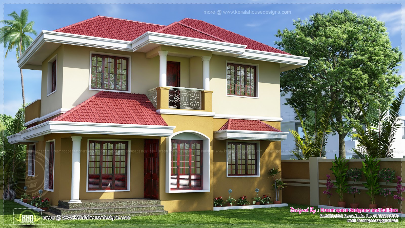 Villa with 3 bed appropriate in a 3 cents of land | House Design Plans