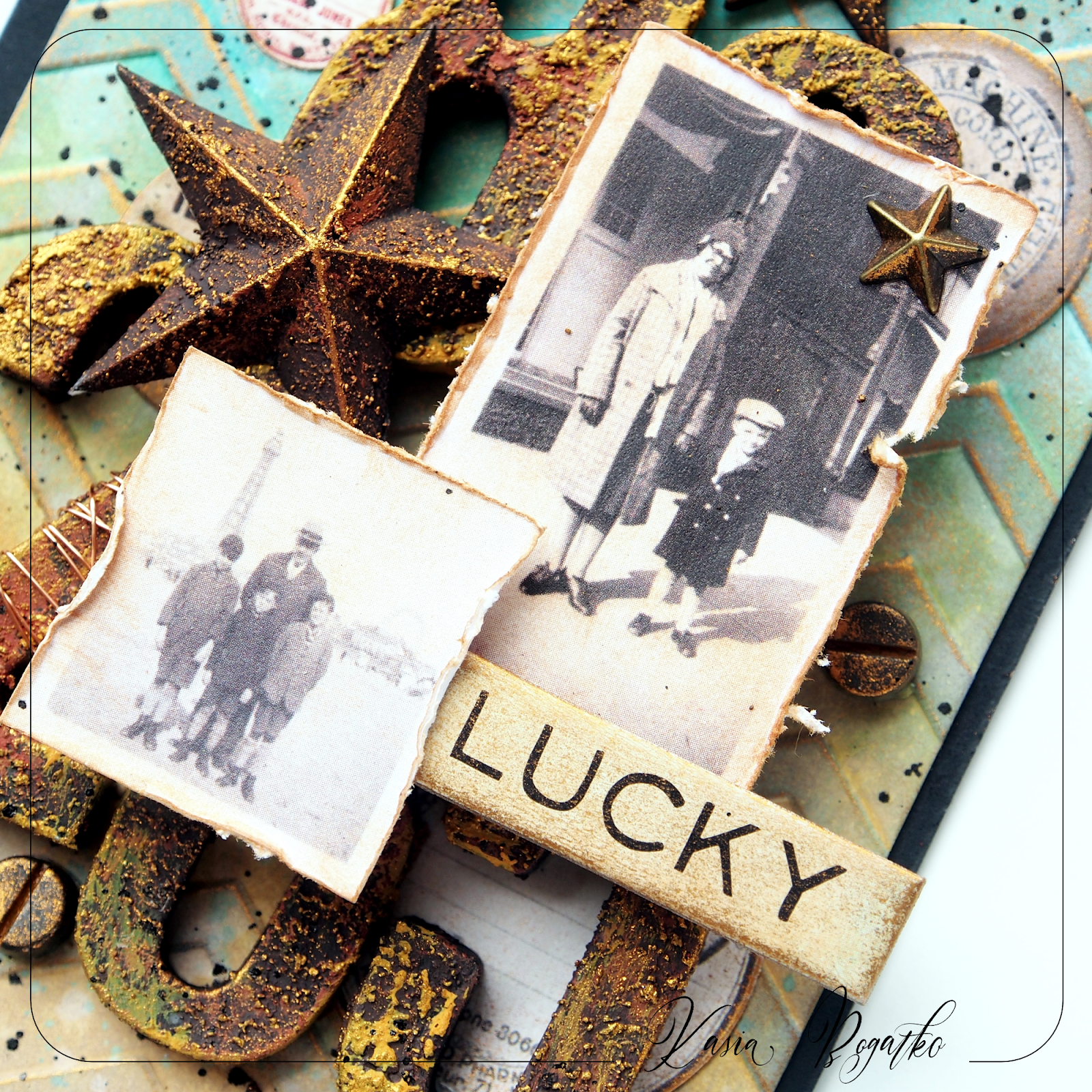 created by Kasia Bogatko: Lucky - rusty tag