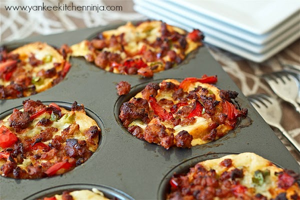 Savory sausage bread pudding muffins | Yankee Kitchen Ninja
