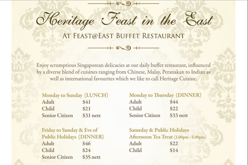 Feast@East Afternoon Tea Buffet - My Life
