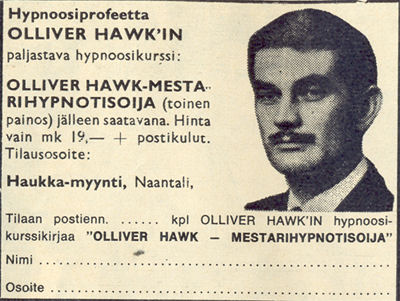 Purppurarinteiden ratsastaja: Olliver Hawk - hypnoosimestari