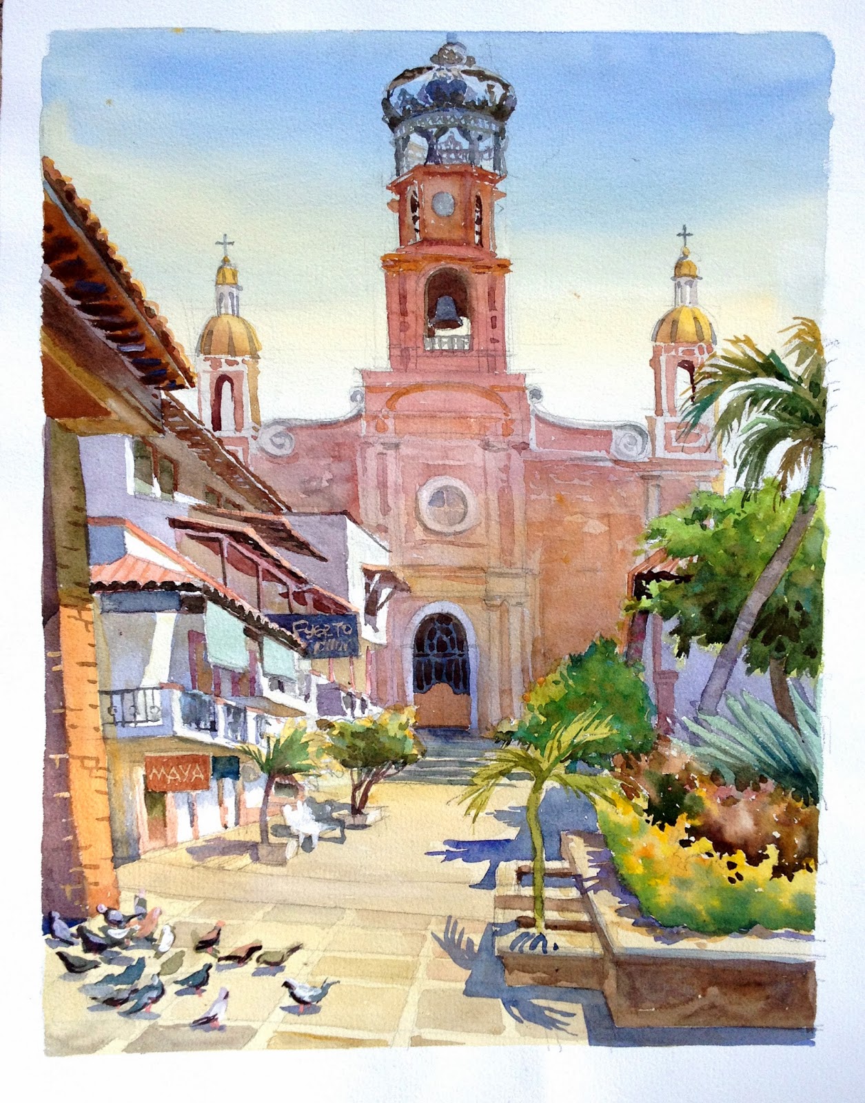 Veronika McLeod: Plein Air in Mexico. Watercolor paintings of Sayulita ...