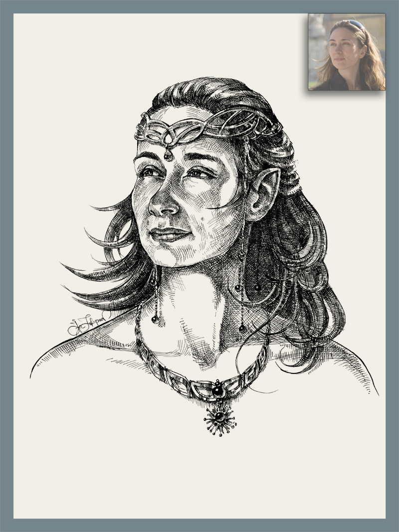 Princess Portrait Drawing