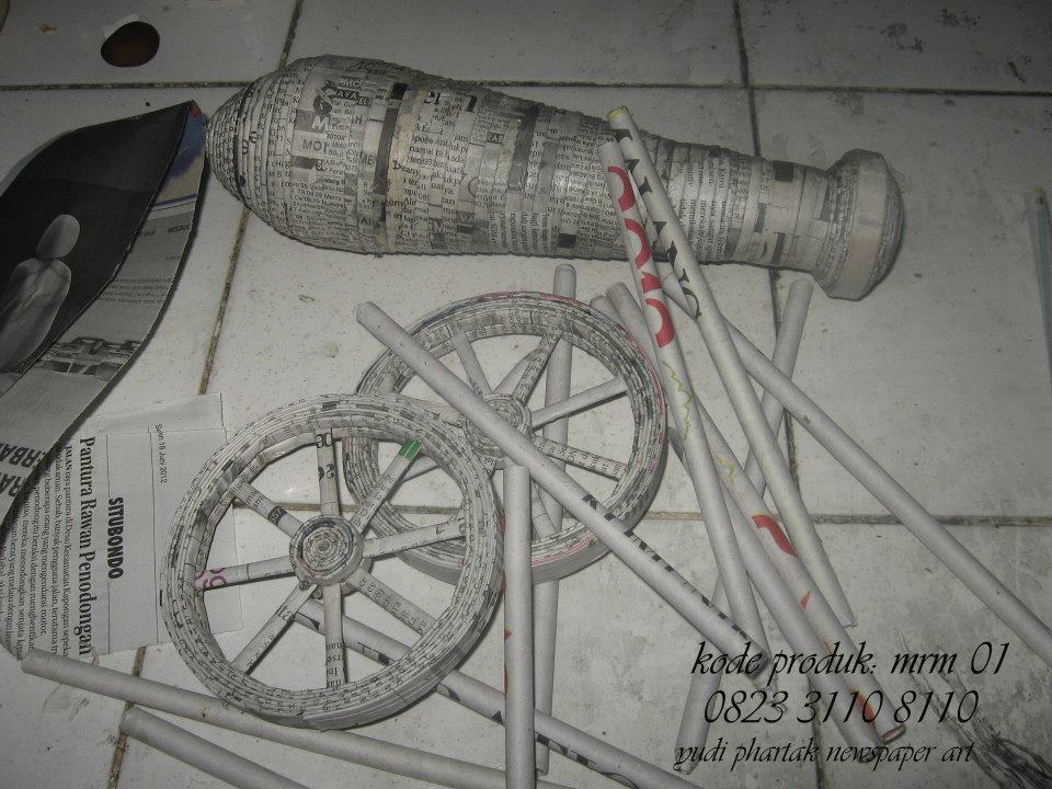 MINIATUR MERIAM KUNO DARI KORAN BEKAS