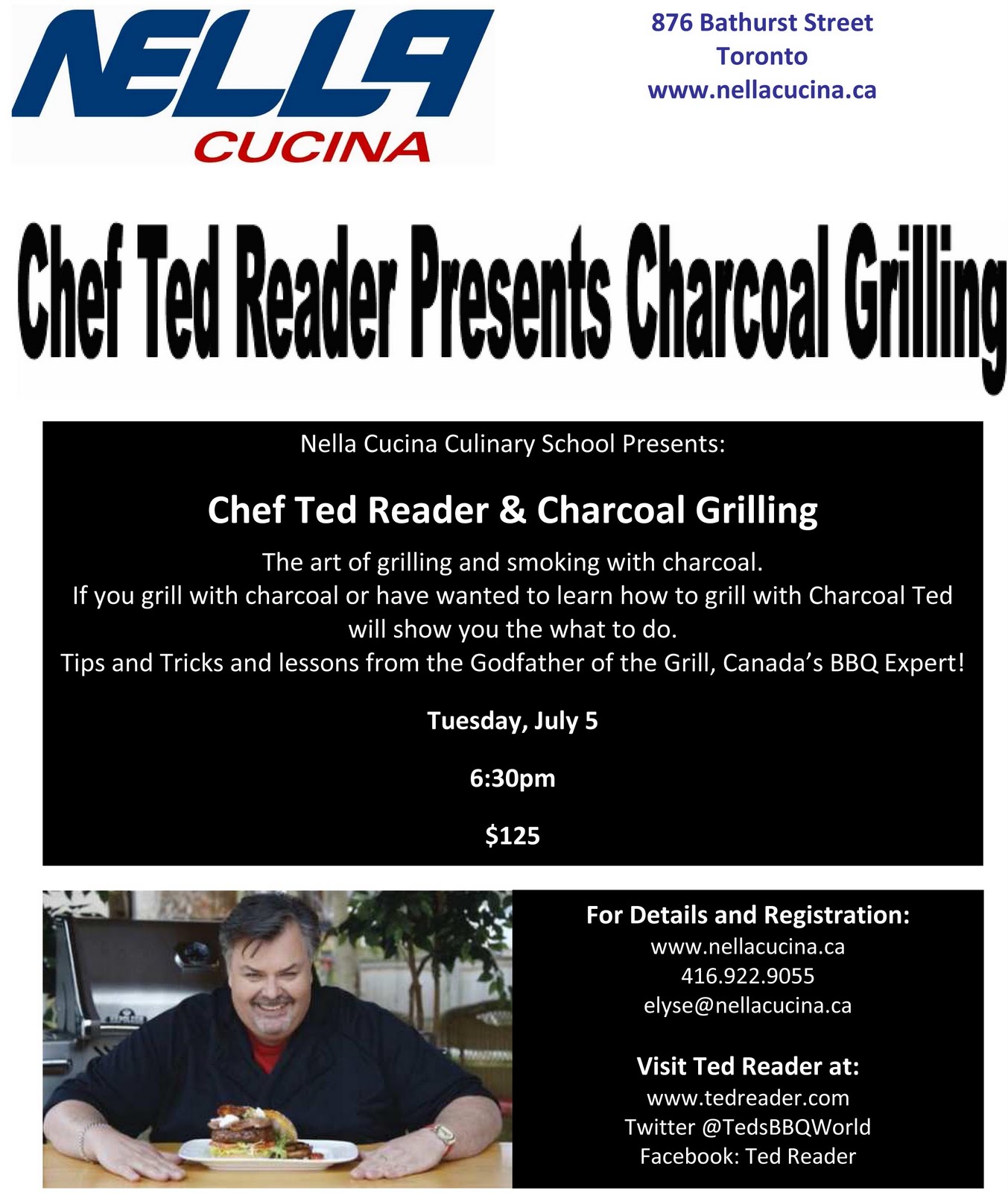 Nella Cucina: Canada's BBQ Expert: Ted Reader @ Nella Cucina